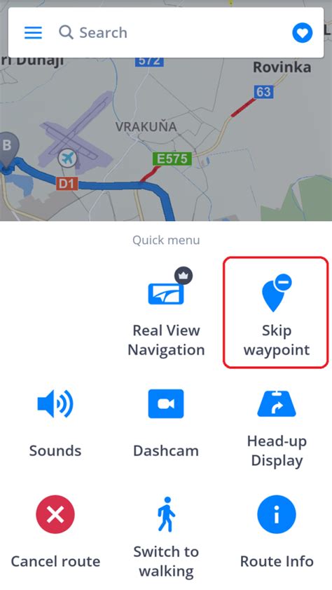 removing and skipping waypoints sygic gps navigation for android 17 3
