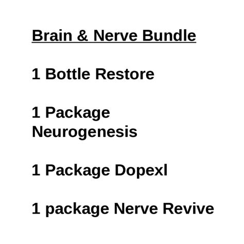 Brain And Nerve Bundle Brain Health Formulas Bio Technologies
