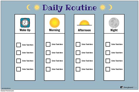 Günlük Rutin Tablosu Storyboard Tarafından Tr Examples