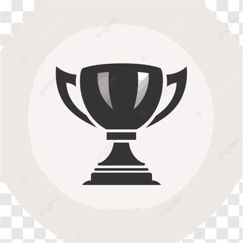 회색 배경에 검은 트로피 아이콘 벡터 흰색 바탕에 단순한 검은색 우승 아이콘 그림자 없음 작은 프레임 중앙 Png 일러스트 및 벡터 에 대한 무료 다운로드 Pngtree