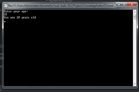 Getting User Input Csharp Selfstudy