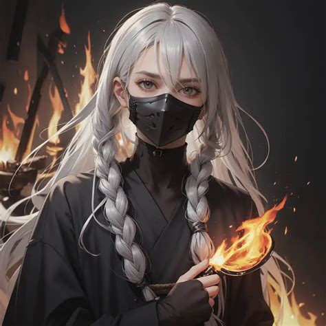 Anime Girl Ninja Mask