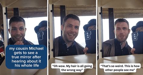 Man Astonished After Seeing Himself In True Mirror How Other People