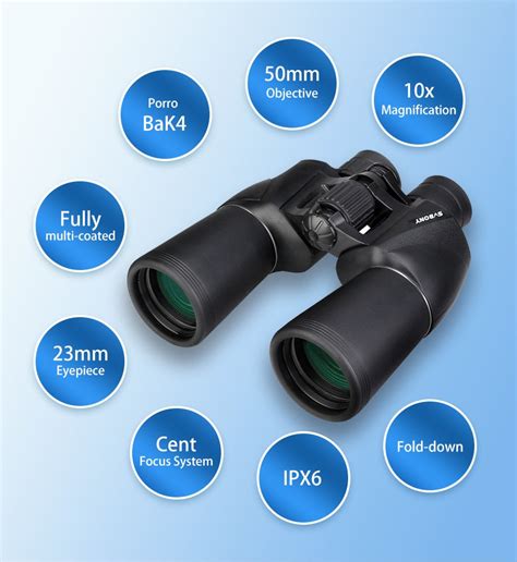 SVBONY SV206 10x50 Binoculars Powerful Professional Telescope Bak4 Pri ...