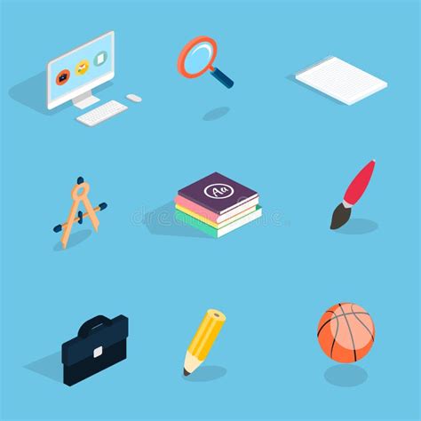 Flat D Isometric Icons Set Vector Illustration Stock Vector Illustration Of Link Commerce