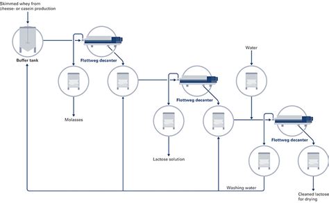 Industrial Lactose Manufacturing Using Decanter Centrifuges