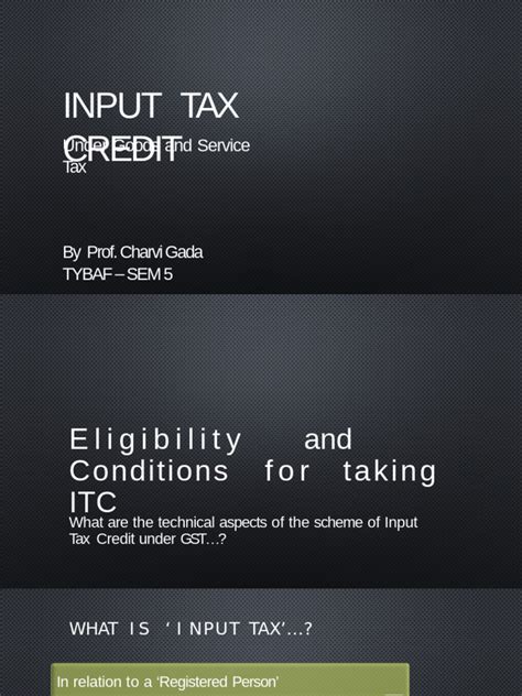 Itc Pdf Taxes Value Added Tax