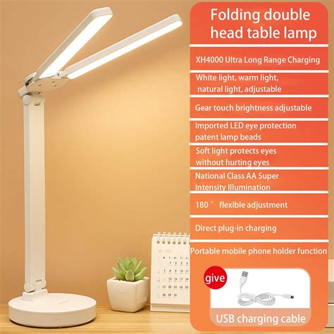 Led Desk Lamp Reading Lamp Led Bright Table Lamp Long Battery Life