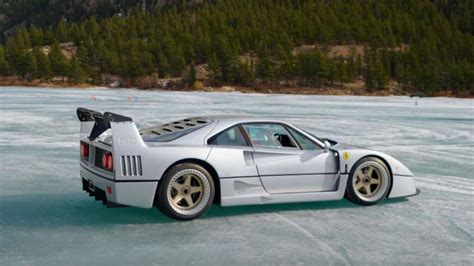 Ferrari F40 Gets Flogged On A Frozen Lake