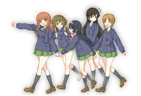 Nishizumi Miho Akiyama Yukari Takebe Saori Reizei Mako And Isuzu