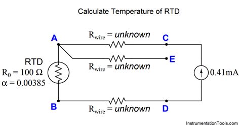 Determine The Temperature Of 3 Wire Rtd Instrumentation Tools