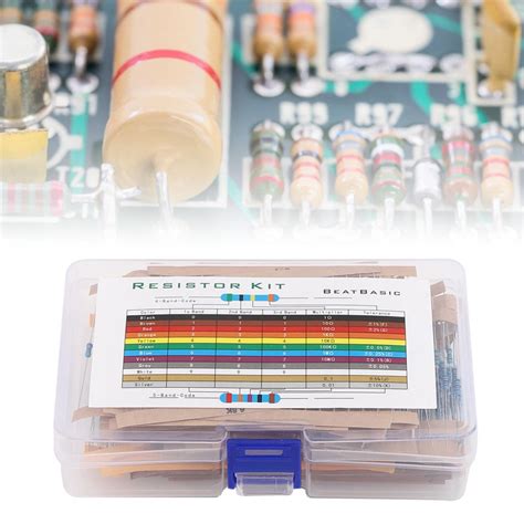 Doact Resistor Assorted Kit 1 4w Resistor 1280pcs Metal Film Resistor 1r 10m 64 Resistors