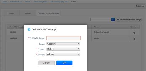 Dedicated Vlan Vni Range Tab And Form · Issue 129 · Apache Cloudstack Primate · Github