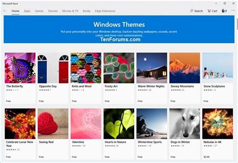 Install Themes From Microsoft Store In Windows Tutorials