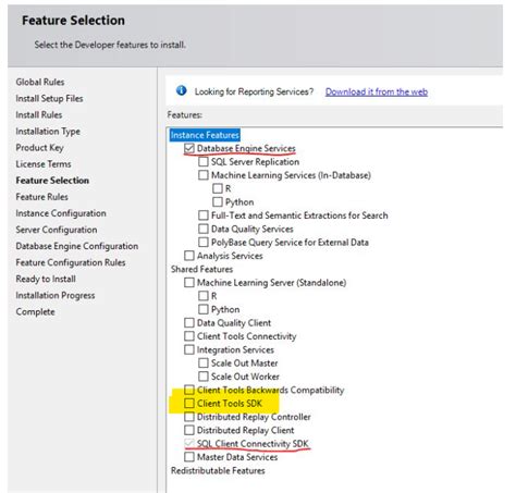 Client Tools Sdk Missing From Sql Server 2022 Setup Feature Selection