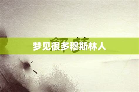 梦见很多穆斯林人 命理解梦