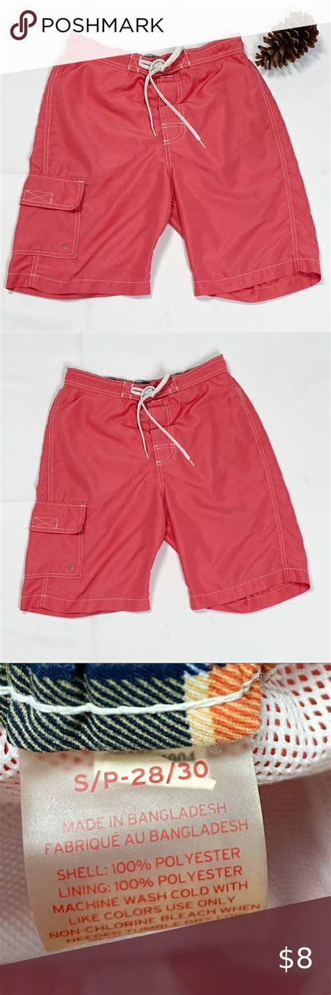 Mens Merona Coral Swim Trunks Small Clothes Design Swim Trunks Trunks