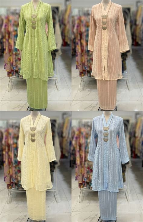 Kebaya Labuh Dang Anum 3d Chiffon Apple Couture