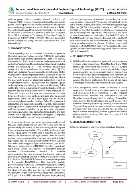 IRJET IoT Based Classroom Automation System PDF