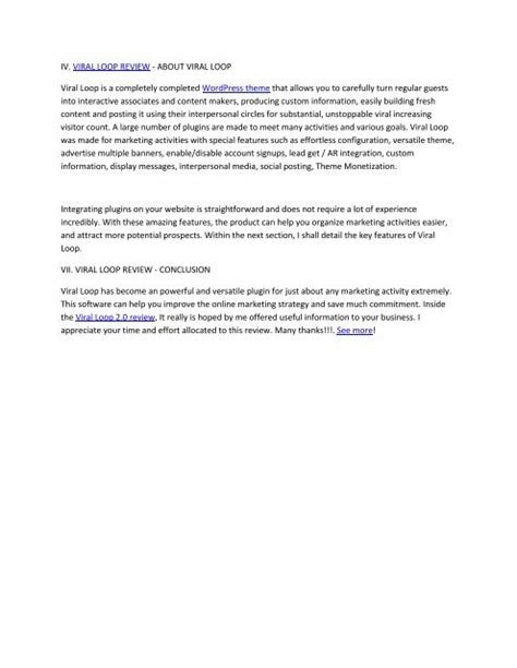 Viral Loop 20 Review 4