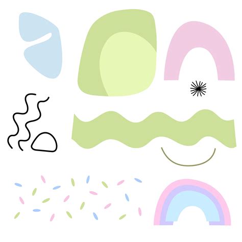 Set Of Simple Vector Abstract Elements 12733259 Vector Art At Vecteezy