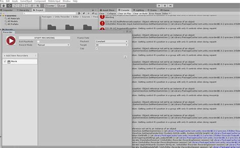 recorder empty dialog and errors unity engine unity discussions