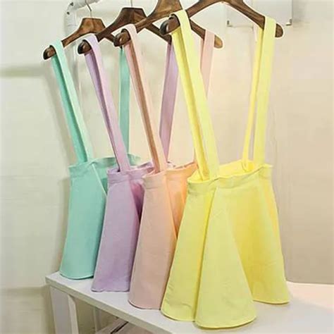 Buy Sexy Womens Candy Color Suspender Skirt Belt Waist