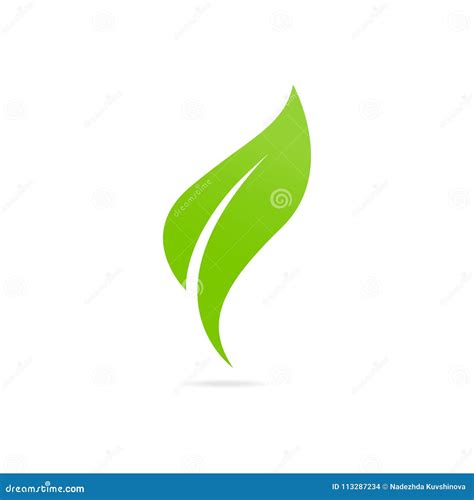 Eco Icon Green Leaf Stock Vector Illustration Of Natural 113287234