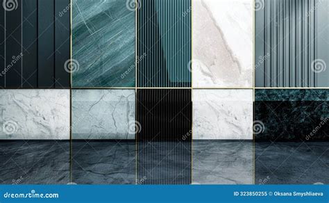 Modern Interior Design Wall And Floor Textures Stock Illustration