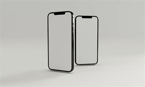 흰색 배경에 격리 전체 화면과 현대적인 프레임 적은 디자인흰색 스마트 폰을 들고 3d 렌더 일러스트 핸드 모형에 대한 스톡 사진 및 기타 이미지 Istock