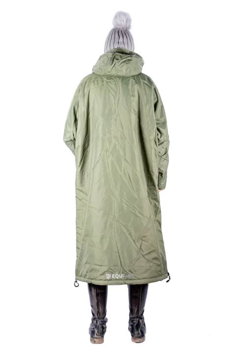 Equidry All Rounder Recycled Jacket With Fleece Hood Olive Green