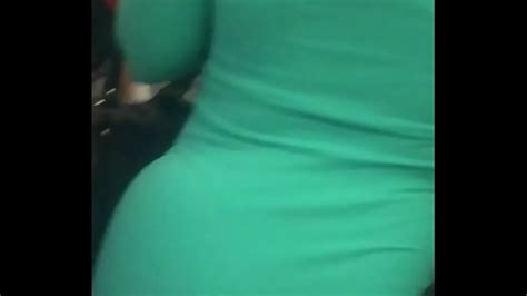 Brunette Big Ass In Green Dress