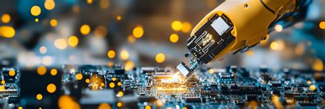 Robot Arm Assembling Electronic Components Premium Ai Generated Image