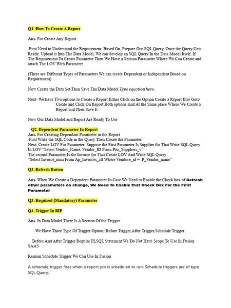 Bi Publisher Reports Pdf Sql Computer File