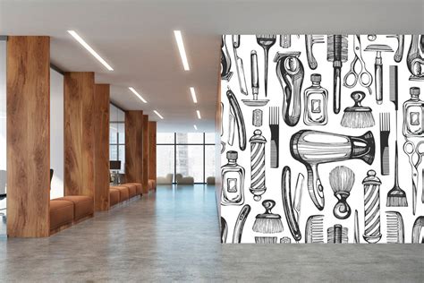 Black Sketch Salon Wallpaper Myindianthings