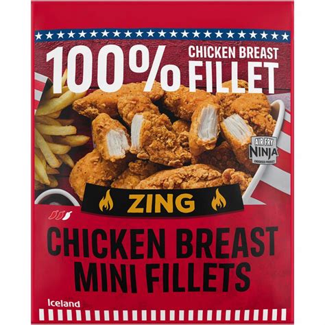Iceland Chicken Breast Mini Fillets Zing 500g Chicken Iceland Foods