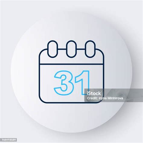 할로윈 날짜 와 라인 달력 31 10 월 아이콘 흰색 배경에 격리 해피 할로윈 파티 다채로운 개요 개념 벡터 10월에 대한 스톡
