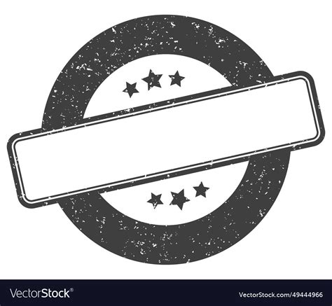 Blank Stamp Blank Label Round Grunge Sign Vector Image