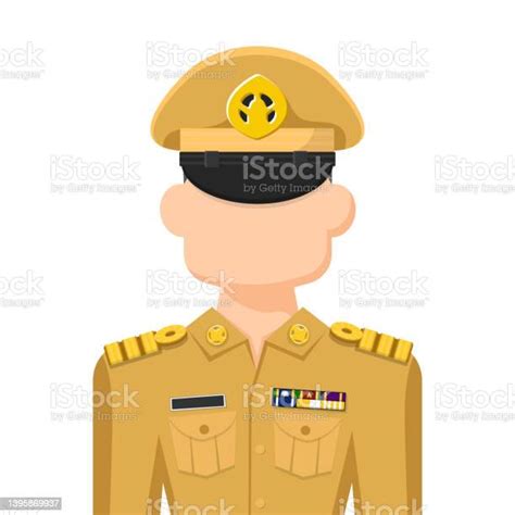 Thailand Government Officer In Simple Flat Vector Personal Profile Icon