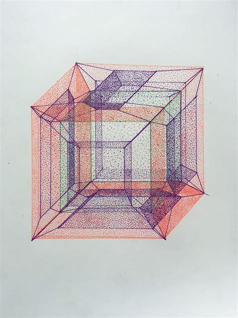 Five Dimensional Cube Micron Pens 9x12 R Art