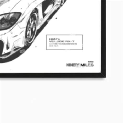 Han S VEILSIDE Mazda RX 7 Print Poster Automotive Art Comic Art Etsy