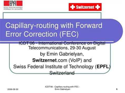 Ppt Capillary Routing With Forward Error Correction Fec Powerpoint Presentation Id 9554539