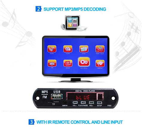 Digital Decoder Module Mp Mp Mp Usb Video Player Circuit Board Buy Mp Decoder Board Mp