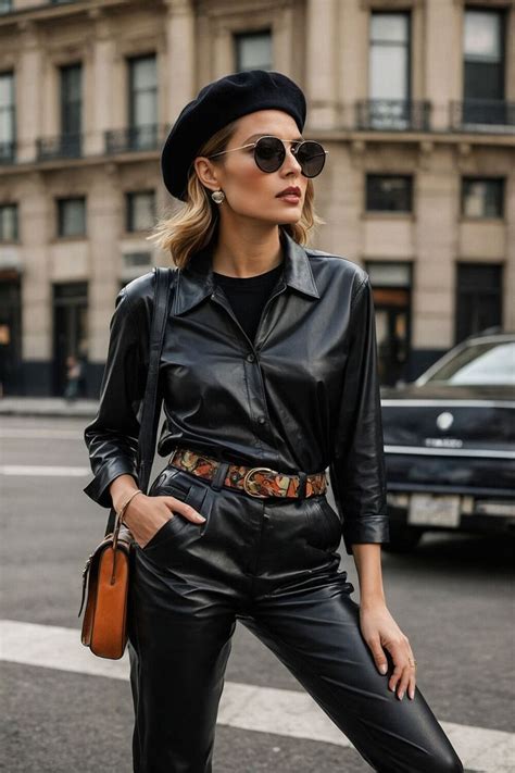 12 Sleek Black Leather Pants Outfits For Night Owls Black Leather