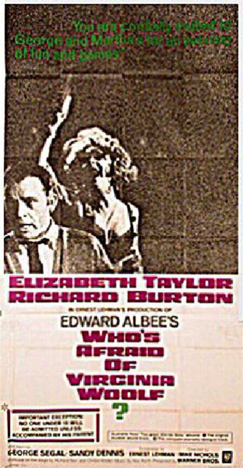 Whos Afraid Of Virginia Woolf Original 1967 Us Three Sheet Movie
