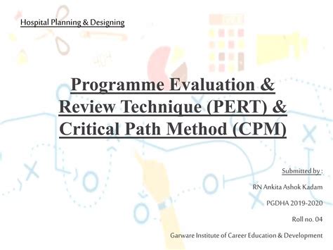 Programme Evaluation And Review Technique Pert Pptx Computer Software And Applications