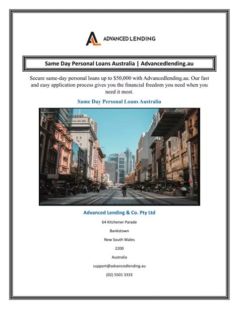 Ppt Same Day Personal Loans Australia Advancedlending Powerpoint