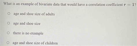 What Is An Example Of Bivariate Data That Would Have A Correlation