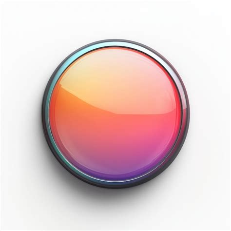 Stylish Gradient Button With Glossy Finish Premium Ai Generated Image
