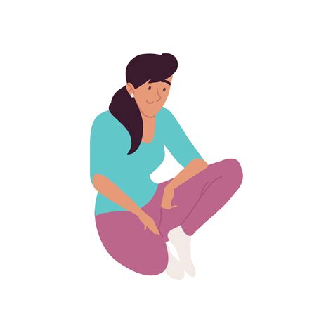 Woman Relax Pose 11202971 Vector Art At Vecteezy